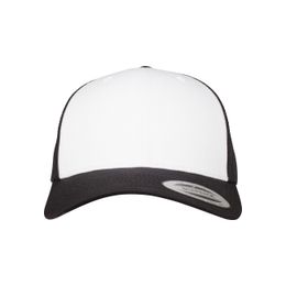 Flexfit Damen Flex Cap "Flexfit Unisex Retro Trucker Colored Front"balck, wei&szlig;, schwarz, 60% Baumwolle, 40% Polyester, Caps