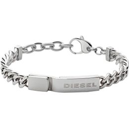 Diesel Herren Armband "Schmuck Edelstahl Armschmuck Panzerkette ID Armband Stacked", 23cm, Edelstahl, silber, Edelstahl, Armb&auml;nder