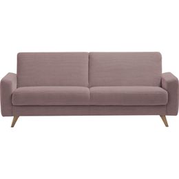 3-Sitzer, B:222cm H:89cm T:93cm, braun, exxpo - SOFA FASHION, 100% PES, Sofas, "Samso, elegant und bequem, aktueller Cord Bezug, Kippcouch",