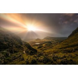 papermoon Fototapete "Photo-Art MATT ANDERSON, TROTTERNISH RIDGE GEGENLICHT", B/L: 5m x 2,8m, Bahnen: 10 Stk., bunt, Schlafzimmer, Tapeten