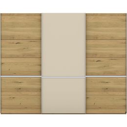 Schwebet&uuml;renschrank Musterring, B:300cm H:236cm, beige, Schr&auml;nke, "Savona, Kleiderschrank, Schrank, Garderobe, mit Schiebet&uuml;ren", T&uuml;ren Bianco-Eiche