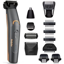 BaByliss Multifunktionstrimmer "Graphite Multi Trimmer MT987E", grau, B:18cm H:22cm T:9cm, Haarschneider, Langlebige Graphit-Klinge, 12-in-1 Funktionr
