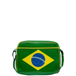 logoshirt Damen Schultertasche "Brazil - ordem e progresso", gr&uuml;n, Lederimitat, bedruckt, mehrfarbig, Taschen, mit Ordem e progresso-Frontprint