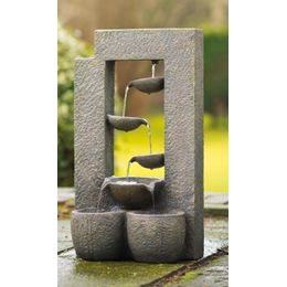 Gartenbrunnen AcquaArte, grau, Polyresin, Wasserspiele, "Bern"