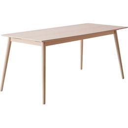 Esstisch, B:165cm H:73,5cm T:90cm, beige, HAMMEL FURNITURE, Tischplatte: Wei&szlig; pigmentiertes, matt lackiertes Eichenfurnier (MDF-Kante natur),