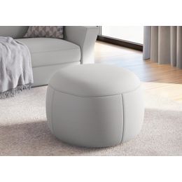 Sit & More Hocker SIT & MORE, B:64cm, silber, Samtoptik (100% Polyester);Soft clean (98% Polyester, 2% Polyamid);Struktur fein (100% Polyester), Wohnzimmer,