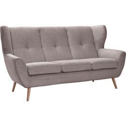 3-Sitzer, B:190cm H:102cm T:90cm, braun, exxpo - SOFA FASHION, Sofas, "ALVESTA, Loungesofa, K&uuml;chensofa, hoher Sitzkomfort, Ohrenbackensofa",