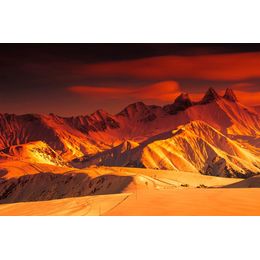 papermoon Fototapete "Landschft", B/L: 3,5m x 2,6m, Bahnen: 7 Stk., bunt, Schlafzimmer, Tapeten