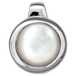Vivance Damen Kettenanh&auml;nger "925/- Sterling Silber rhodiniert Perlmutt", one-size, Silber 925 (Sterlingsilber), 3,6 g, wei&szlig;, Silber 925