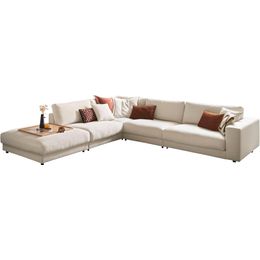 Ecksofa 3C CANDY, B:365cm H:86cm T:322cm, beige, 100% Polyester, Wohnzimmer, Sofas, "Enisa II, bequem und komfortabel, gro&szlig;es Familiensofa, L-Form",