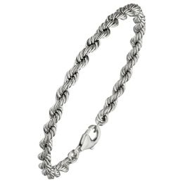 Jobo Damen Armband, 21cm, Silber 925 (Sterlingsilber), silber, Silber 925 (Sterlingsilber), Armb&auml;nder, Kordelarmband 925 Silber massiv 21 cm