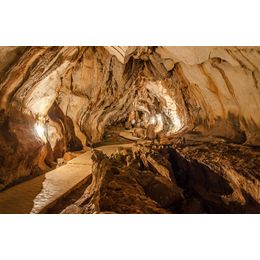 papermoon Fototapete "H&ouml;hle", B/L: 4,5m x 2,8m, Bahnen: 9 Stk., bunt, Schlafzimmer, Tapeten