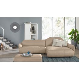 Ecksofa, B:298cm H:91cm T:164cm, beige, CREATION BY ROLF BENZ, Luxus-Microfaser (100% Polyester), Wohnzimmer, Sofas, "CR.480, Designecksofa, L-Form",