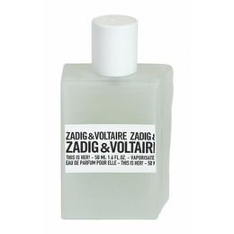 Zadig & Voltaire Damen Eau de Parfum "This is Her", 50ml, wei&szlig;, ZADIG & VOLTAIRE, Parf&uuml;ms, mit blumig-orientalischer Note
