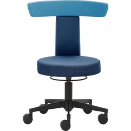 mayer Sitzm&ouml;bel Arbeitshocker MAYER SITZM&Ouml;BEL, B:54cm H:86cm T:56cm, blau, 100% post-consumer recyceltes Polyester, Hocker, "Funktionshocker myDUO", besonders
