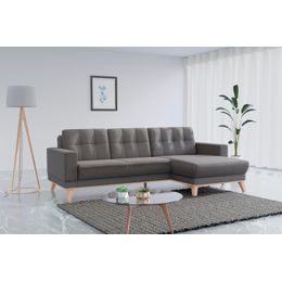 Sit & More Ecksofa SIT & MORE, B:279cm H:90cm T:167cm, braun, 100% PES, Wohnzimmer, Sofas, "Lavida L-Form", wahlweise mit Kippfunktion und Bettkasten