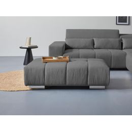 Hockerbank COTTA, B:134cm H:42cm T:70cm, grau, 100% Polyester, Hocker, "Orion"