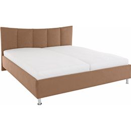 Polsterbett, B:190cm L:210cm, braun, Westfalia Schlafkomfort, Bezug Bett: Microfaser (100% Polyester);Bonnell-Federkernmatratze: Mischgewebe (51%