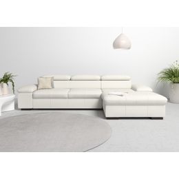 Ecksofa Home Affaire, B:286cm H:73cm T:174cm, wei&szlig;, Luxus-Microfaser Lederoptik (100% Polyester);Luxus-Microfaser ALTARA NUBUCK (100%