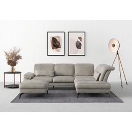 Sit & More Ecksofa SIT & MORE, B:303cm H:84cm T:244cm, grau, 95% Polyester, 5% Polyamid, Wohnzimmer, Sofas, "Cabana L-Form", Ottomane, wahlweise mit