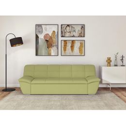 3-Sitzer DOMO collection, B:232cm H:76cm T:96cm, gelb, 100% Polyester, Sofas, "Splash, moderne Steppung im Sitz und R&uuml;cken, komfortabel", flache