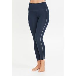 ENDURANCE ATHLECIA ATHLECIA Damen Trainingstights "Brastine", blau, Gr. 40, mehrfarbig, 81% Polyester, 19% Elasthan, Hosen, mit schnelltrocknender Eigenschaft