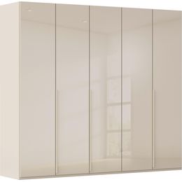 Dreht&uuml;renschrank Rauch, B:251cm H:223cm T:60cmbeige, glas beige (champagner), griffe champagner, Holzwerkstoff, Schr&auml;nke, "Kleiderschrank Schrank