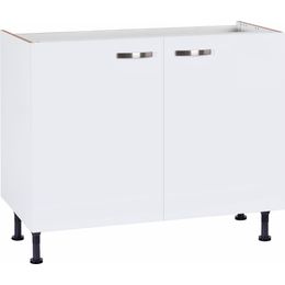 Sp&uuml;lenschrank KOCHSTATION, B:100cm H:87cm T:58,4cm, wei&szlig;, K&uuml;che, Schr&auml;nke, "KS-Cara", Breite 100 cm