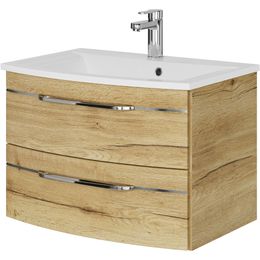 Waschtisch SAPHIR, B:71,5cm H:50,2cm T:49,8cm, braun, Badezimmer, Waschtische, "Serie 7045 Mineralmarmor-Waschtisch und Unterschrank, 71,5 cm breit",