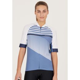 Endurance Damen Radtrikot "Donna", blau, Gr. 46, mehrfarbig, 90% Polyester, 10% Elasthan, Trikots, mit Quick-Dry Technologie