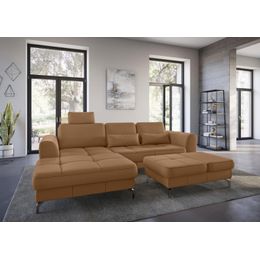 Sit & More Ecksofa SIT & MORE, B:284cm H:84cm T:175cm, braun, Wohnzimmer, Sofas, "Bendigo L-Form", inklusive Sitztiefenverstellung, Bodenfreiheit 12 cm, in 2
