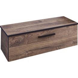 Unterschrank SAPHIR, B:71cm H:27,5cm T:44cm, braun, Spanplatte, Badezimmer, Schr&auml;nke, "Quickset 374 Badschrank mit 1 Klappe, inkl. Abdeckplatte",