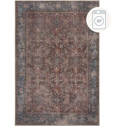 Teppich FLAIR RUGS, B:152cm H:4mm L:230cm, rot, Polyester, Wohnzimmer, Teppiche, "Cyra", traditioneller Teppich, kurzflor, waschbar, Wohnzimmer,