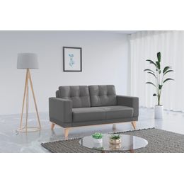 Sit & More 2-Sitzer SIT & MORE, B:165cm H:90cm T:97cm, grau, 100% PES, Sofas, "Lavida"