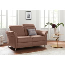 Sit & More 2-Sitzer SIT & MORE, B:159cm T:96cm, braun, Sofas, "Darwin", inklusive Federkern, wahlweise mit Kopfteilverstellung