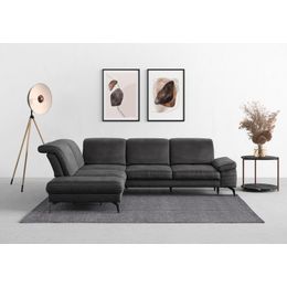 Sit & More Ecksofa SIT & MORE, B:303cm H:84cm T:244cm, grau, 100% Polyester, Wohnzimmer, Sofas, "Cabana L-Form", Ottomane, wahlweise mit Sitztiefen-,Armlehnen-