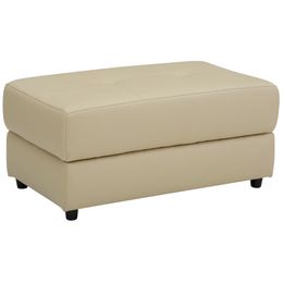 Polsterhocker Home Affaire, B:105cm H:52cm T:60cm, beige, Kunstleder;Webstoff (95% Polyester5% Nylon) /Scheuertouren 40.000, Pilling