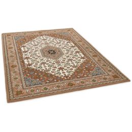 Wollteppich Theko, B:250cm H:14mm L:350cm, beige, Schurwolle, Wohnzimmer, Teppiche, "Royal Orient - Bidjar 9", Obermaterial: reine Wolle,