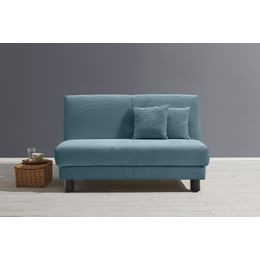ell+ell Schlafsofa ELL + ELL, B:160cm H:90cm T:100cm, blau, 92% Polyester 8% Nylon, Jugendzimmer, Sofas, "Enny"