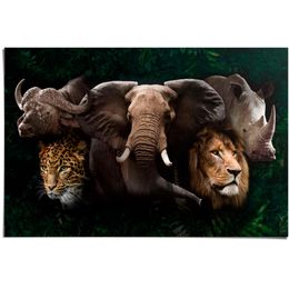 Poster Reinders, B:91,5cm H:61cm T:0,1cm, braun, Papier, Wohnzimmer, Bilder, "The big five"