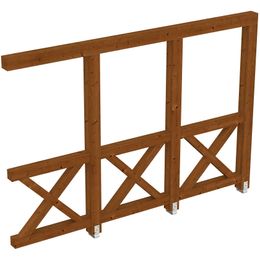 Skan Holz Carport-Seitenwand SKANHOLZ, B:305cm H:210cm, braun, Holzwerkstoff, Gartenhaus-Seitenw&auml;nde, "Andreaskreuz", Wandanbau