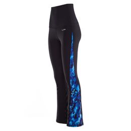 WINSHAPE Damen Leggings "Functional Power Shape BCHWL109", blau, Gr. XS, 80% Polyester, 20% Elasthan, Hosen, High Waist Boot Cut