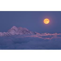 papermoon Fototapete "Photo-Art ALES KRIVEC, SUPER MOON ERHEBT SICH", B/L: 2,5m x 1,86m, Bahnen: 5 Stk., bunt, Schlafzimmer, Tapeten