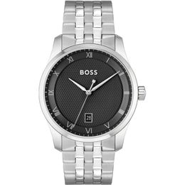 BOSS Damen Quarzuhr "PRINCIPLE", silber, Armbanduhren, Herrenuhr, Armbanduhr, Datum, Edelstahlarmband