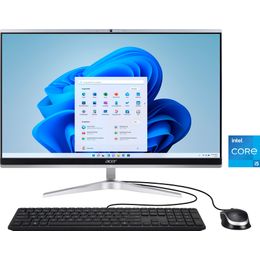 Acer All-in-One PC "Aspire C24-1650", Microsoft Windows 11 Home (64 Bit), 8 GB RAM 512 GB SSD, silber, Desktop-PCs