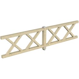 Skan Holz Br&uuml;stungsgel&auml;nder SKANHOLZ, H:84cm L:400cm, beige, Gel&auml;nder, "Andreaskreuz"