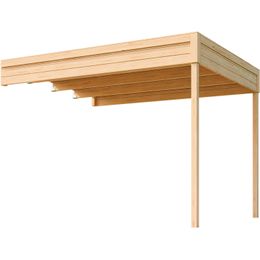 Gartenhaus-Anbaudach Weka, B:300cm H:222,3cm T:257,5cm, beige, Holz, Gartenhaus-Anbaud&auml;cher, "f&uuml;r die Gartenh&auml;user der Serie "Batu"", in