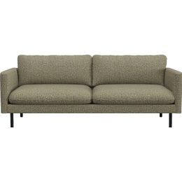 3,5-Sitzer FLEXLUX, B:207cm H:61cm T:90cm, gr&uuml;n, 62% Polyester, 17% Cotton, 14% Viscose, 7% Linen, Sofas, "Bolzano, Megasofa, aktuelles Design", sehr