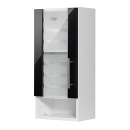 H&auml;ngeschrank Welltime, B:30cm H:64cm T:20cm, grau, Holzwerkstoff, MDF, Wohnzimmer, Schr&auml;nke, "Jaca", Breite 30 cm, mit MDF Hochglanz-Fronten