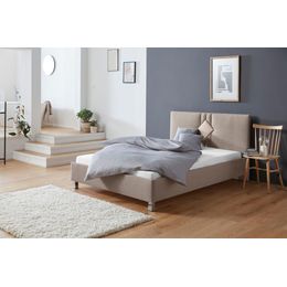Polsterbett, B:150cm H:98cm L:210cm, beige, Westfalia Schlafkomfort, Bezug Bett: 100% Polyester;Bonnell-Federkernmatratze: 51% Polypropylen, 39%